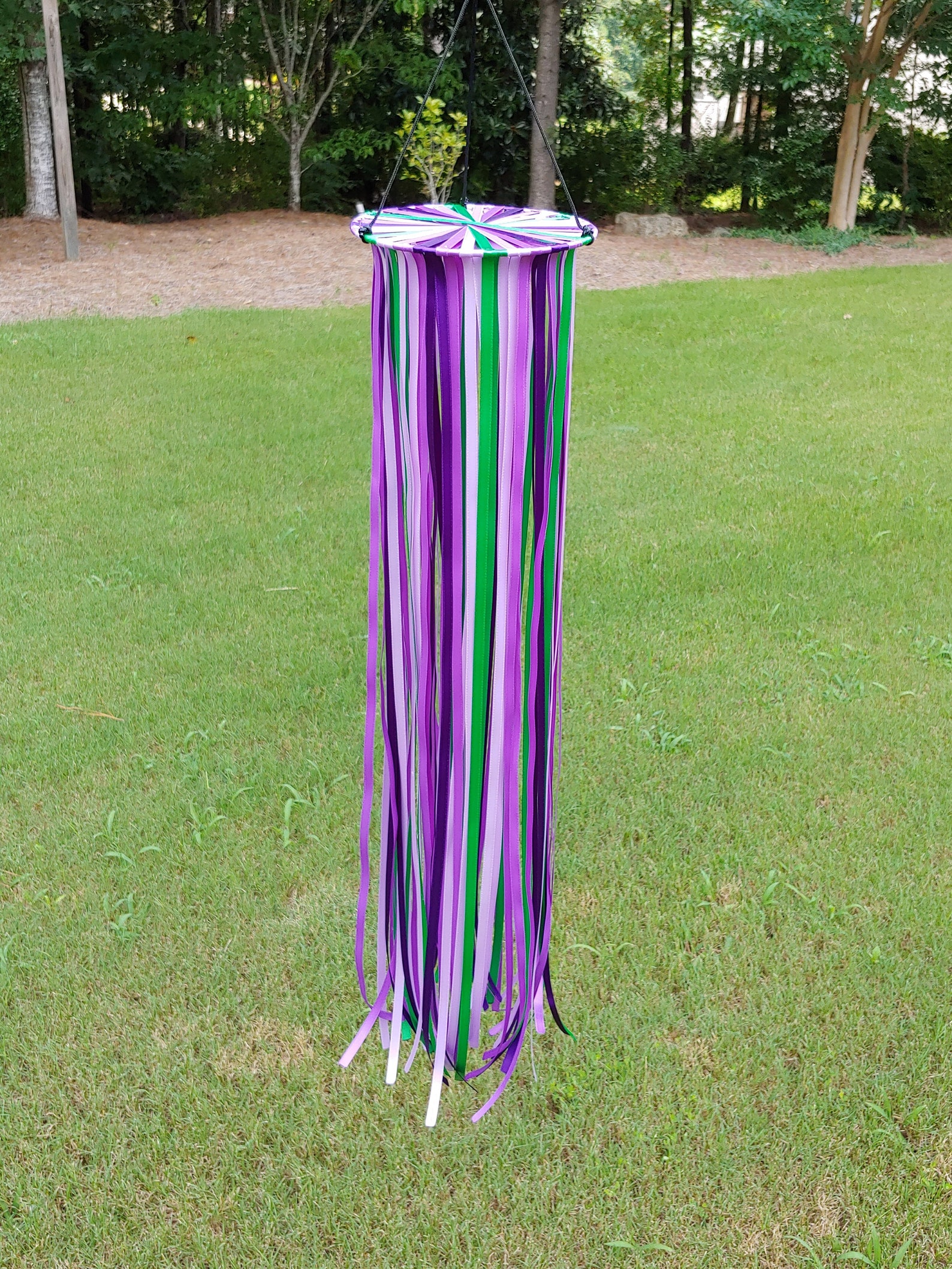 Purple Hyacinth Windsock Spinner Handcrafted of Double Faced - Etsy