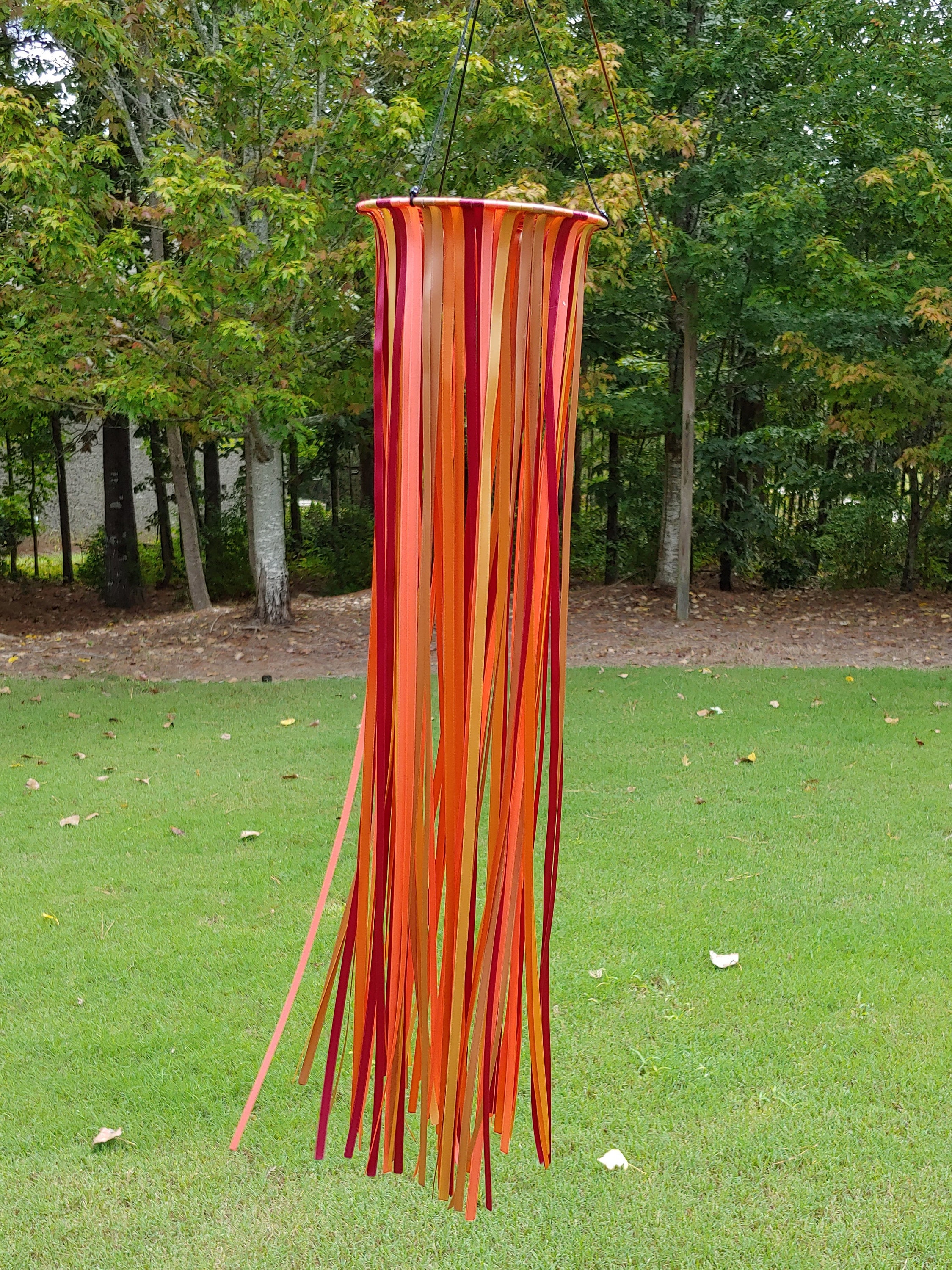 Autumn Leaves Ribbon Windsock Streamer Double-faced Satin - Etsy