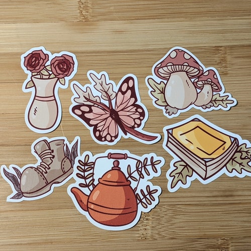 Cottagecore Stickers Vintage Mushroom Sticker Pack Bullet - Etsy