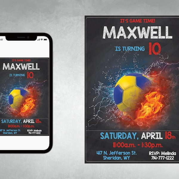 Handball Party Invitation - Etsy