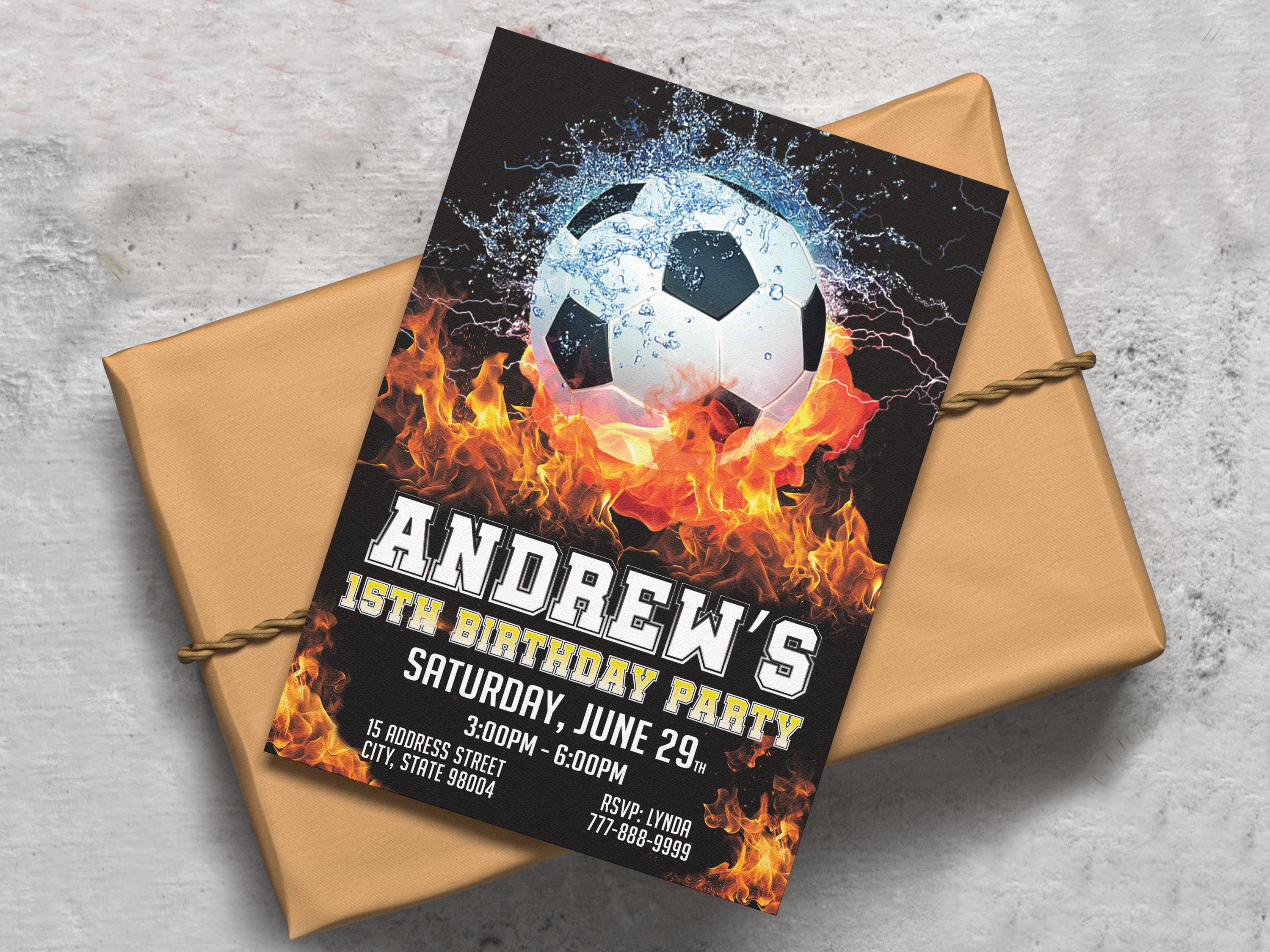 Soccer Birthday Invitation: Editable Kickoff Party Invite (digital ...