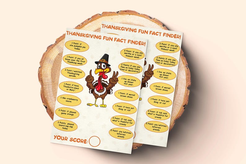 Thanksgiving Turkey Game: 'who is Most Like a Turkey' Printable (PDF ...