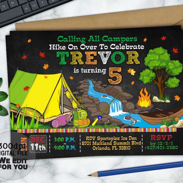 Camp Out Invitation - Etsy