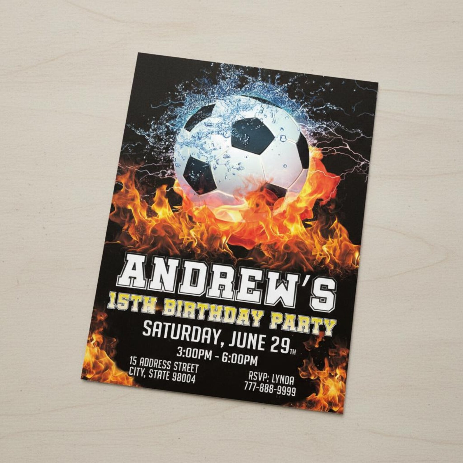 Soccer Birthday Invitation: Editable Kickoff Party Invite (digital ...