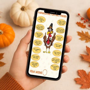 Thanksgiving Turkey Game: 'who is Most Like a Turkey' Printable (PDF ...