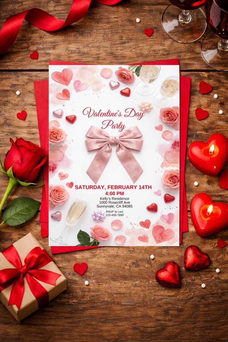 Valentine’s Day Invitation | Printable Valentine Party Invite ...