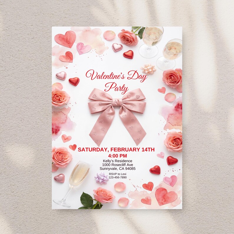 Valentine’s Day Invitation | Printable Valentine Party Invite ...