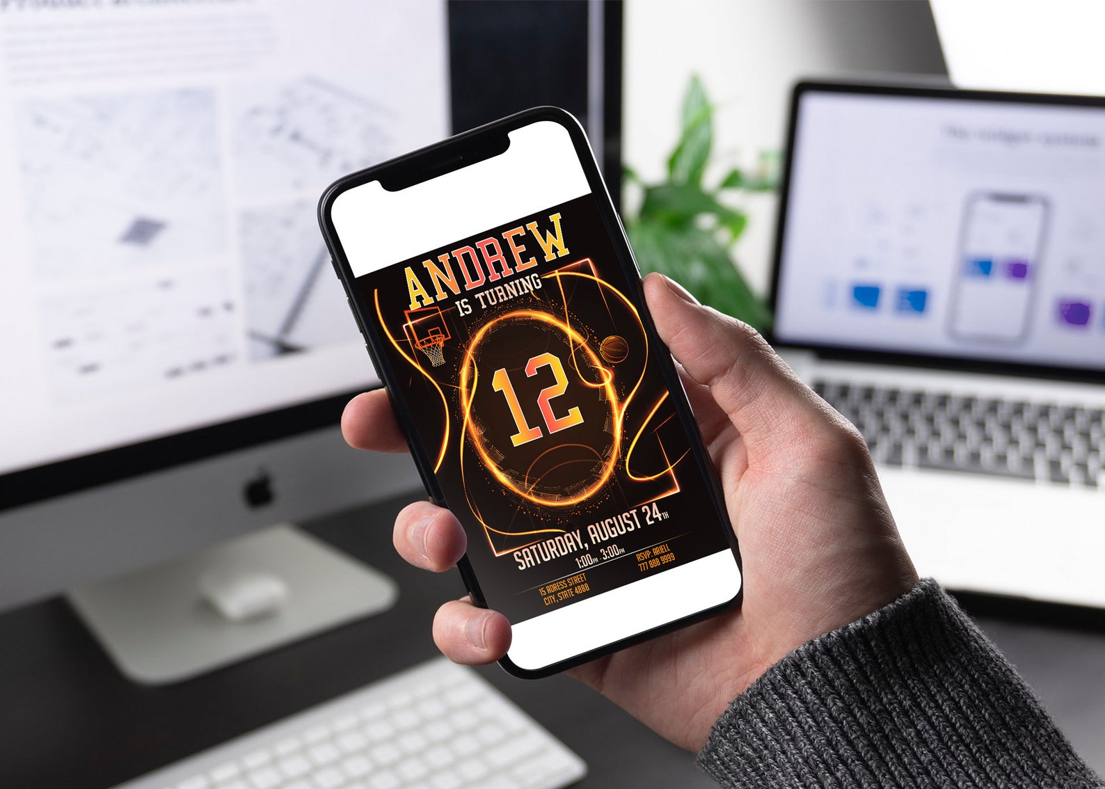 Basketball Birthday Invitation: All Stars Theme (digital Download) - Etsy