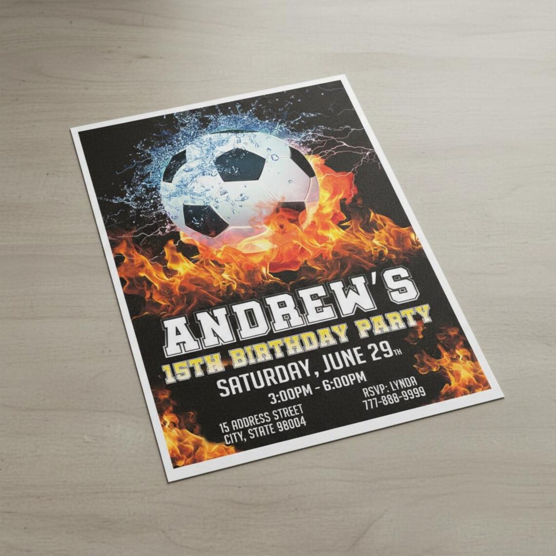 Soccer Birthday Invitation: Editable Kickoff Party Invite (digital ...