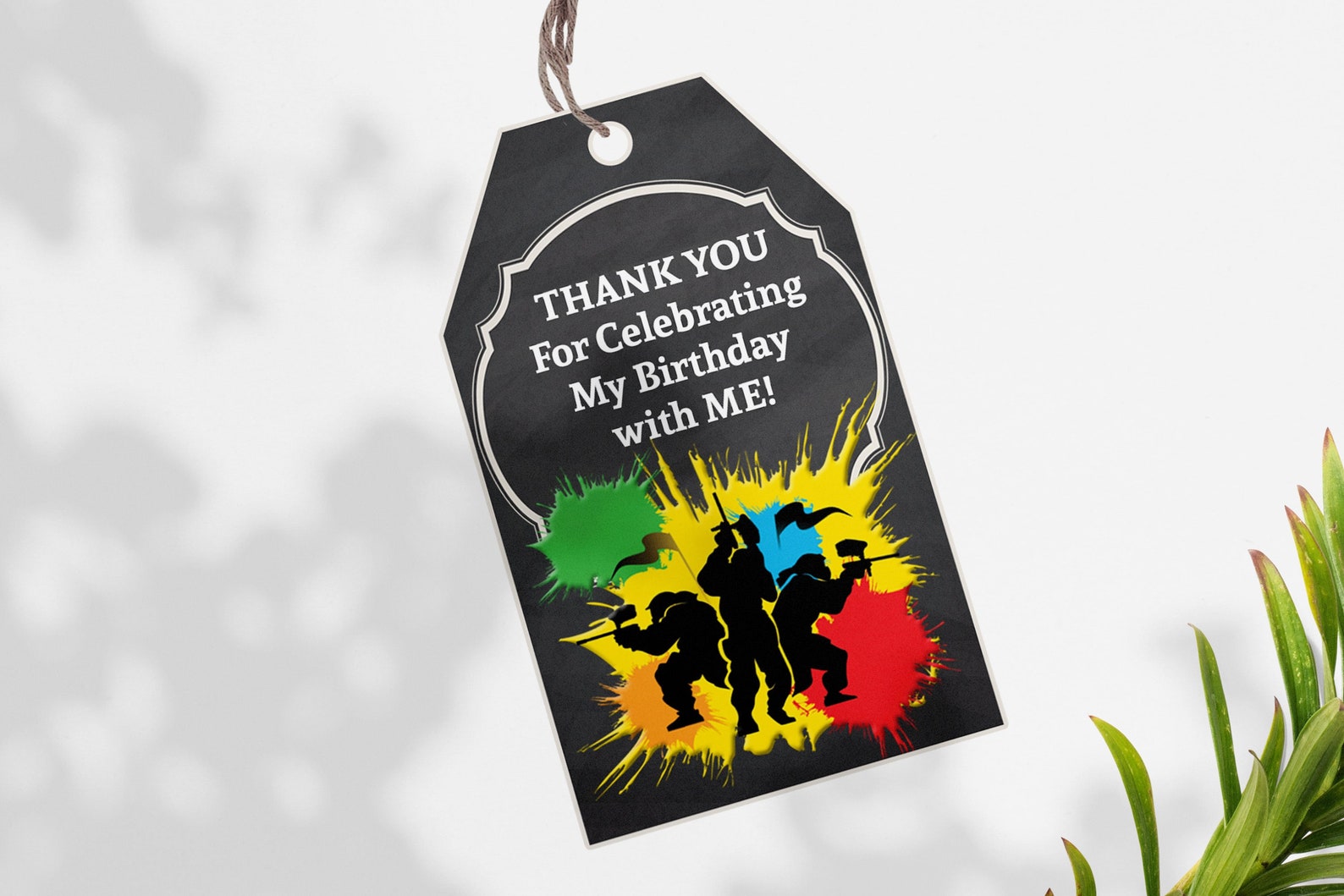 Paintball Birthday Thank You Card, Teen Party (digital Download) - Etsy