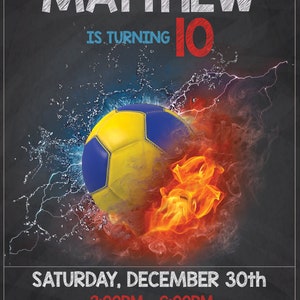 Handball Birthday Party Invitation: Editable Sports Game Template ...