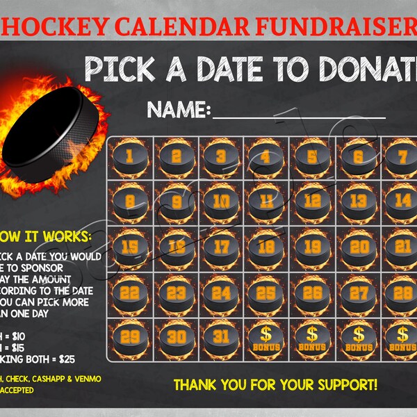 Pick a Date to Donate Fundraiser - Etsy