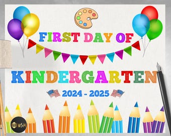 Back to School Sign First Day of School Sign Printable First Day of ...