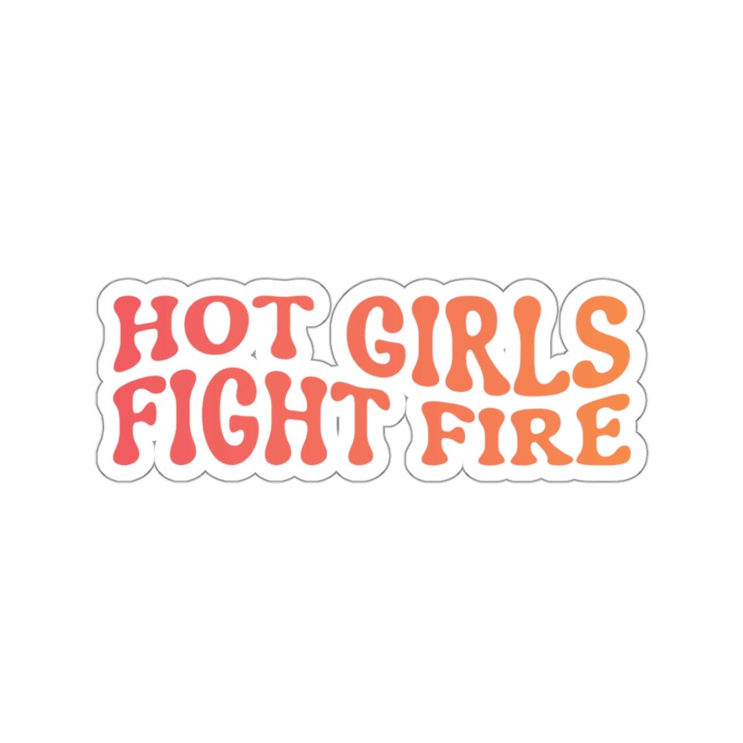 Female Firefighter Sticker, Firefighter Sticker, Fireman Sticker ...