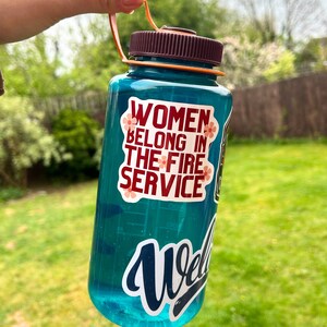 Female Firefighter Sticker, Firefighter Sticker, Fireman Sticker ...