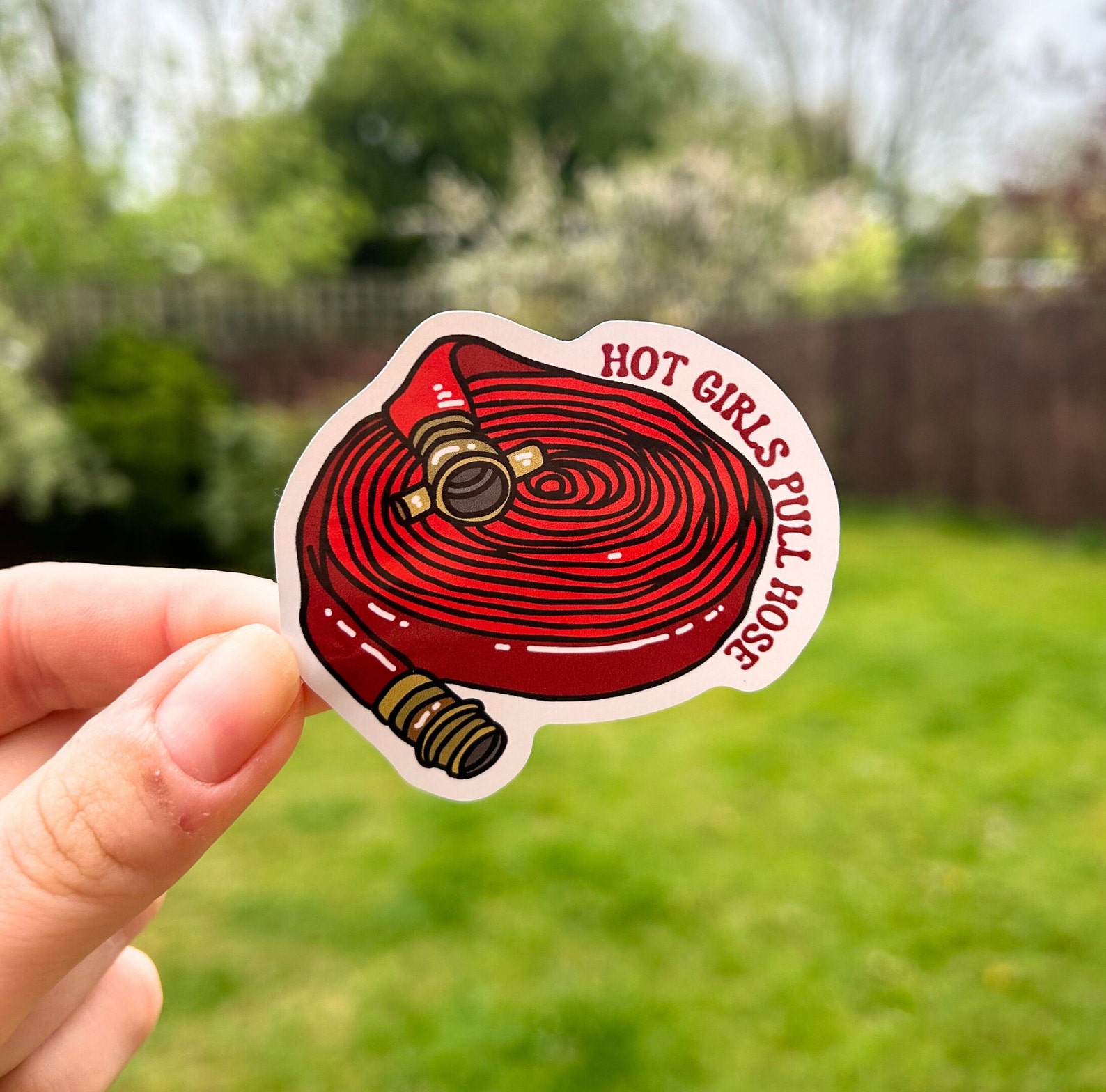 Female Firefighter Sticker, Firefighter Sticker, Fireman Sticker ...