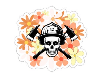 Female Firefighter Sticker, Firefighter Sticker, Fireman Sticker ...