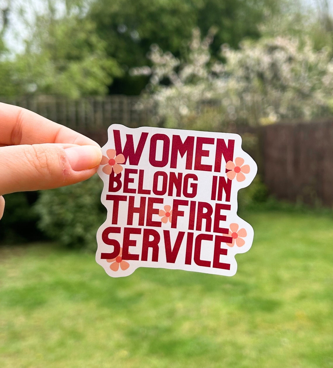 Female Firefighter Sticker, Firefighter Sticker, Fireman Sticker ...