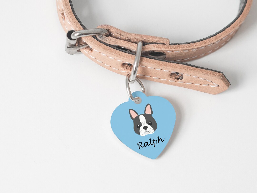 Frenchie French Bulldog Dog Tag Choice of Colours Dog Name - Etsy