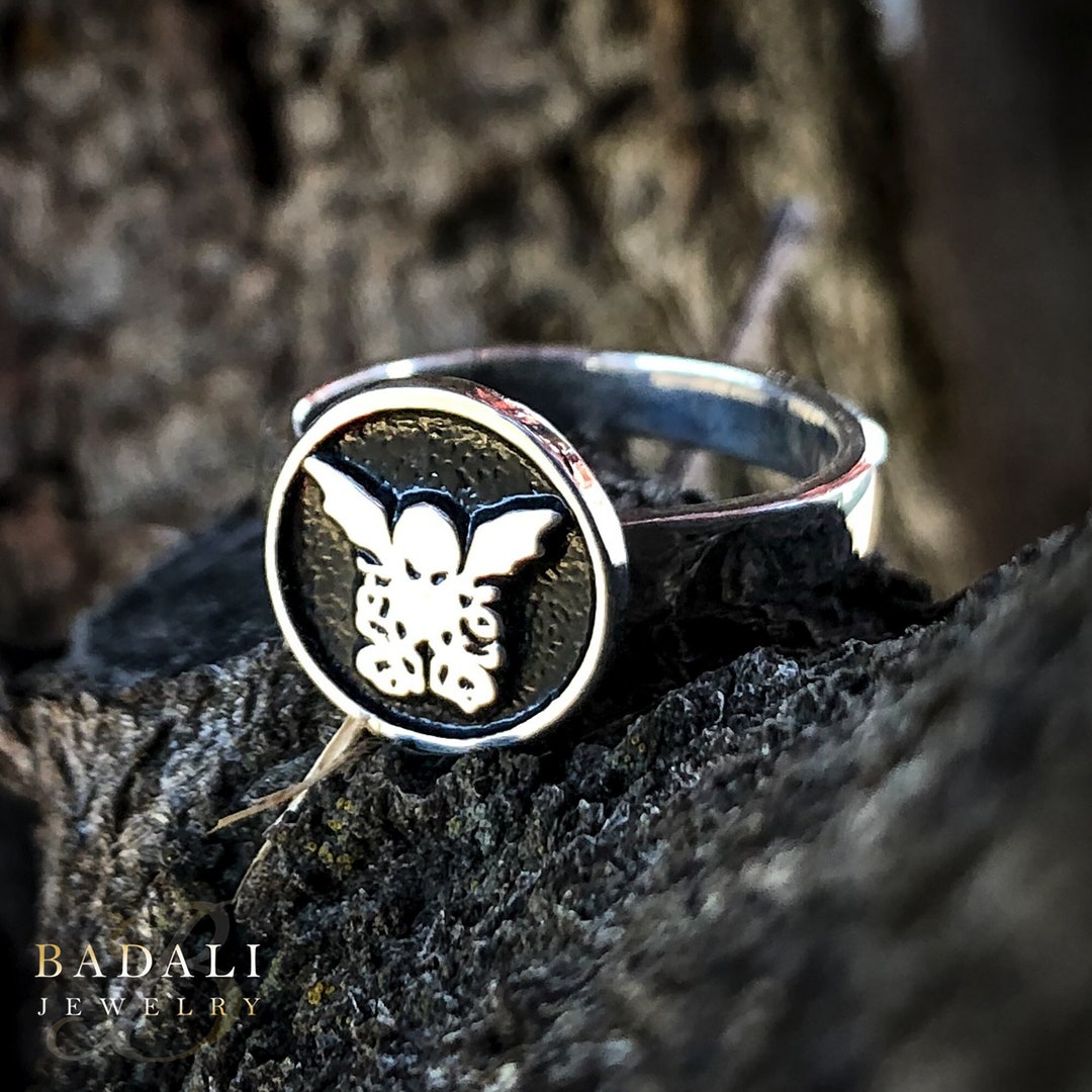 Round Cthulhu Ring, HP Lovecraft's Call of Cthulhu Inspired Jewelry ...