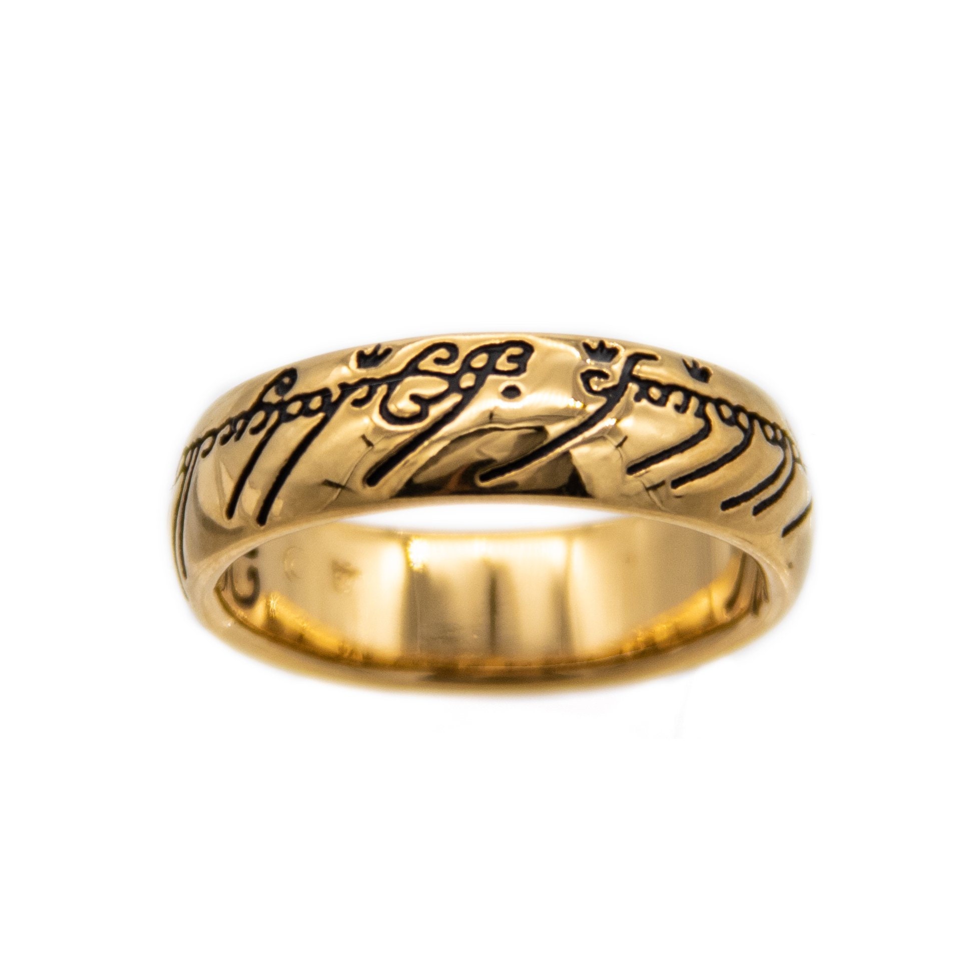 Gollum® Gold the One Ring™ Necklace 24k Gold Plated Bronze - Etsy