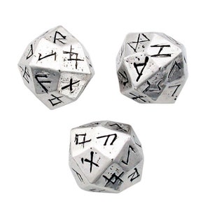 24 Sided Elder Futhark Rune Dice, Viking Rune Die, Gemstone Shape ...