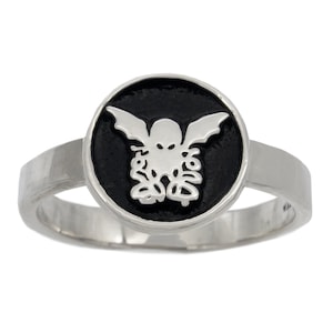 Round Cthulhu Ring, HP Lovecraft's Call of Cthulhu Inspired Jewelry ...