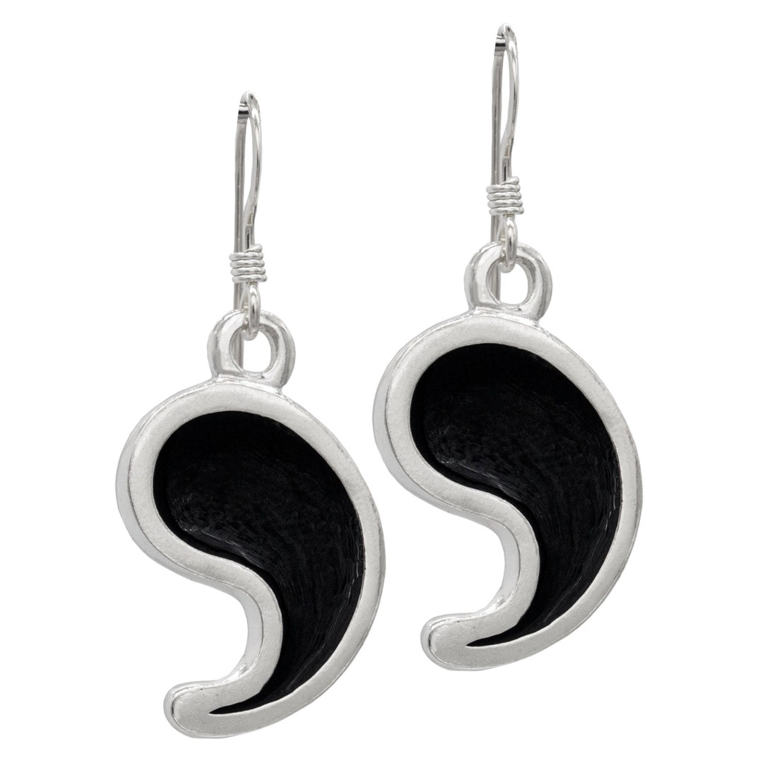 Dragon's Fang Earrings the Wheel of Time, Enameled Sterling Silver ...