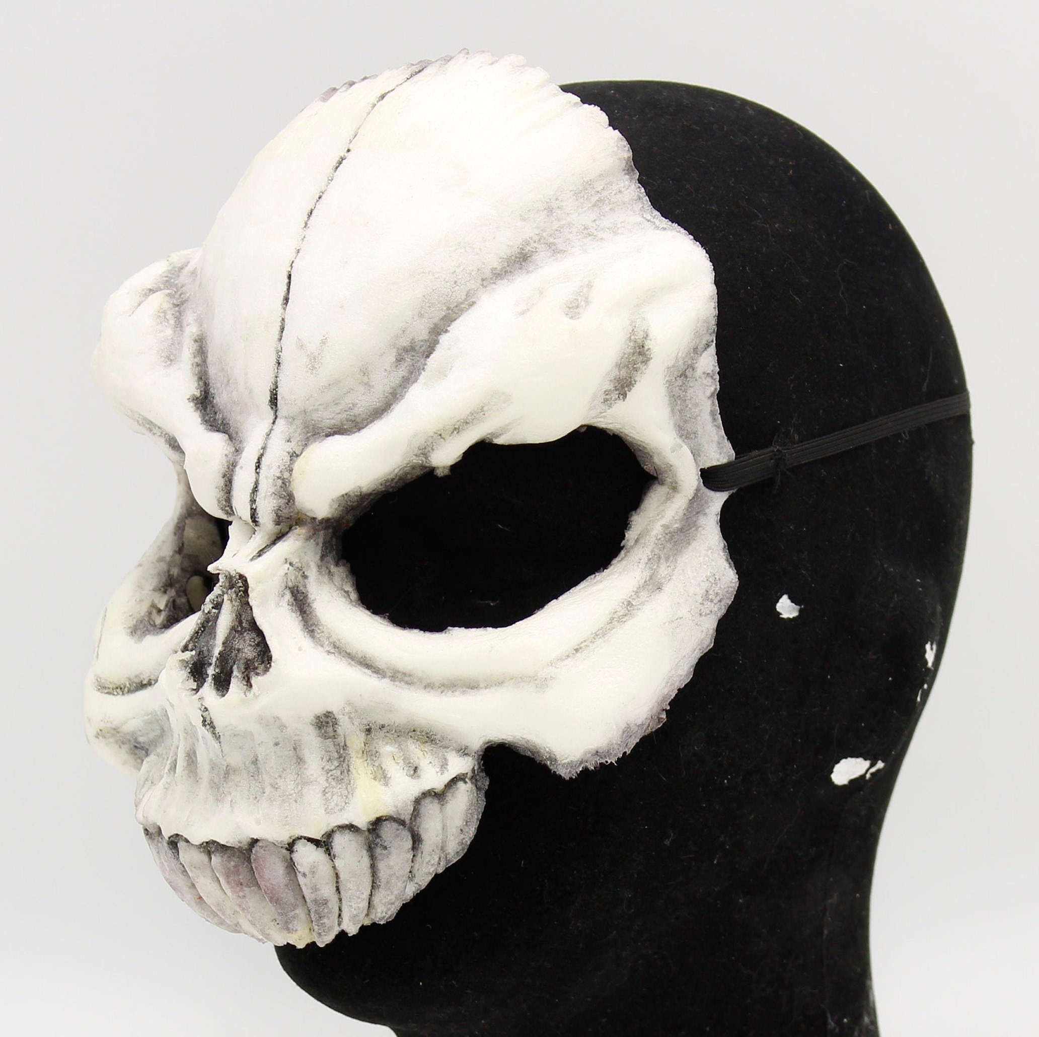 Half Mask Skull Ready to Shipment Horror Fetish Theater | Etsy