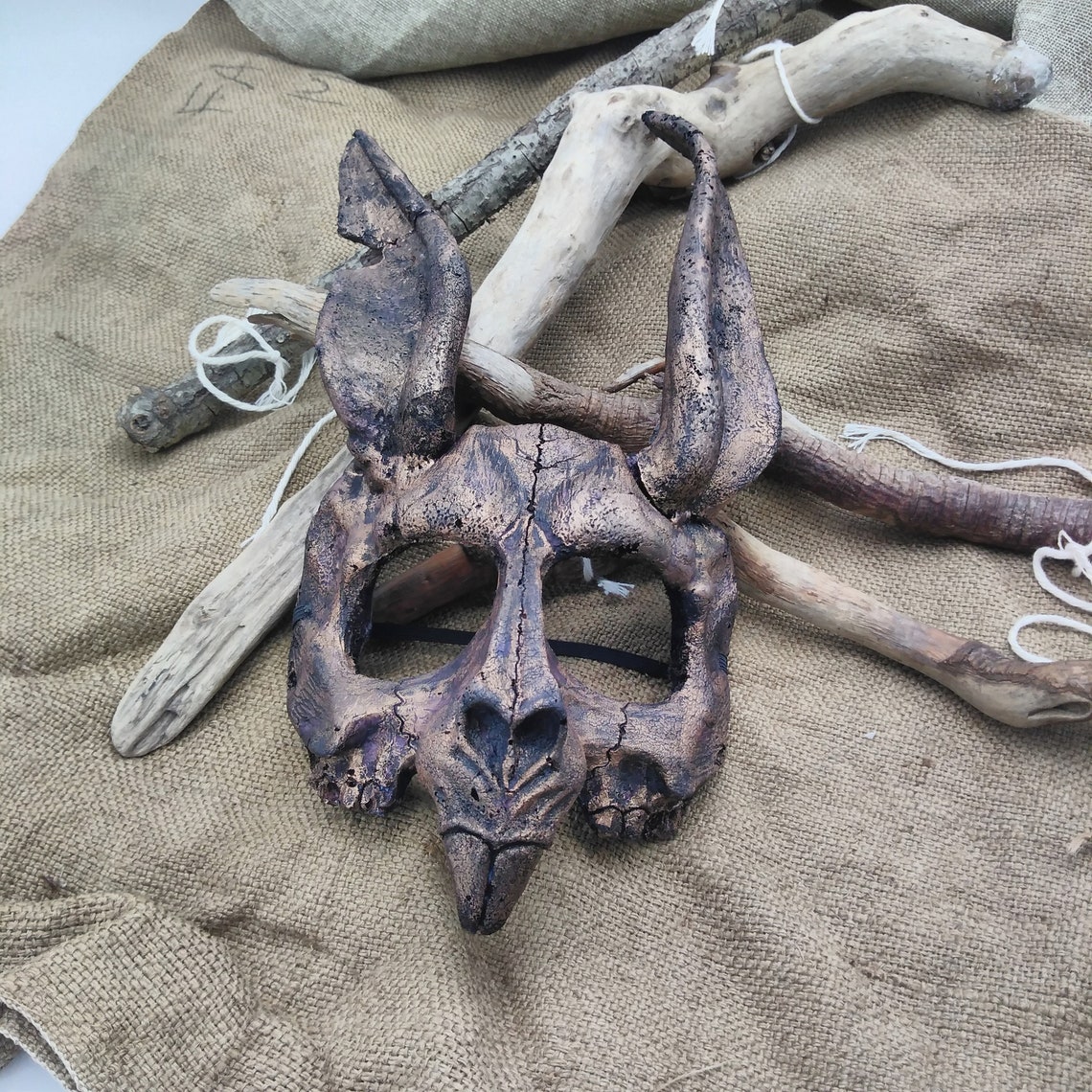 Rabbit Skull Mask Made to Order Head Hat Barbaric Bones - Etsy