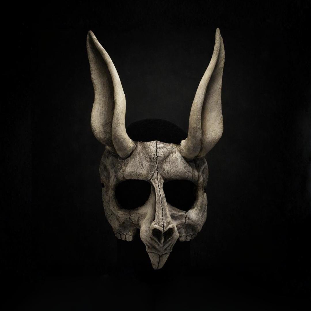 Rabbit Skull Mask - Made to Order - Head Hat Barbaric Bones Crown ...