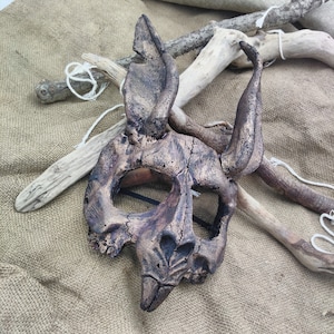 Rabbit Skull Mask - Made to Order - Head Hat Barbaric Bones Crown ...