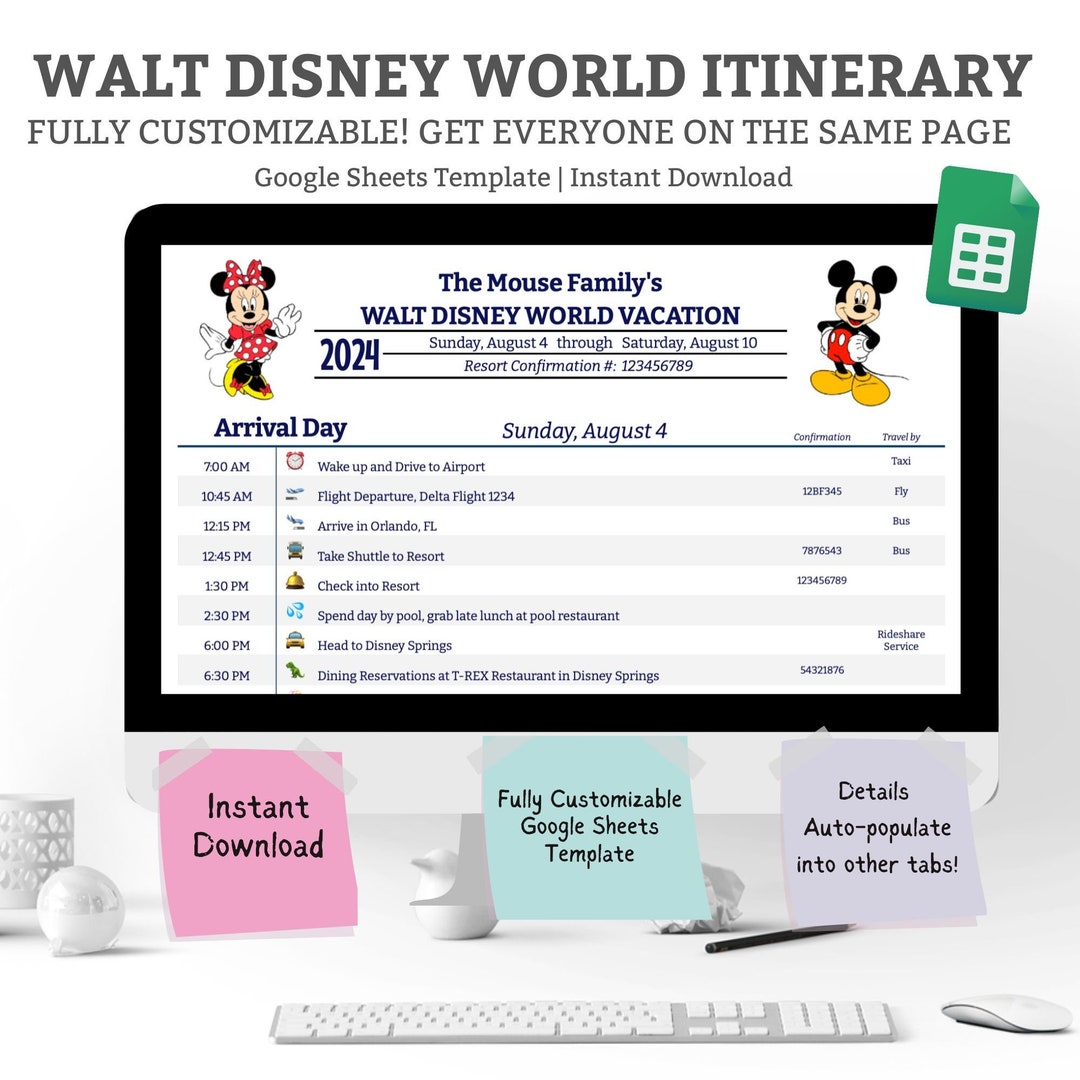 Disneyworld Vacation Itinerary | WDW Travel Itinerary Planning | Daily ...