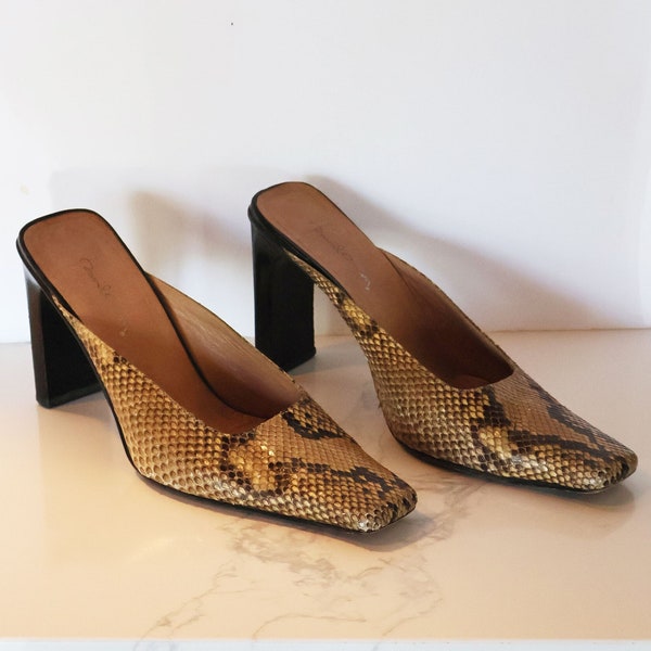 Snakeskin Mules - Etsy