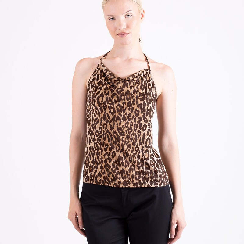 Y2k Leopard Print Tops - Etsy