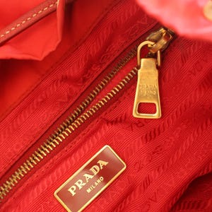 Vintage PRADA Red Double Front Pocket Large Backpack Tessuto in Nylon ...