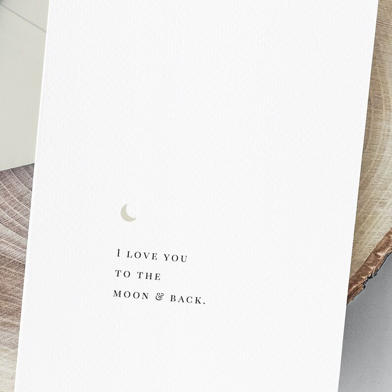 I Love You to the Moon and Back • Love Greeting Card Printable Instant ...