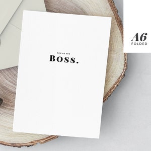 You're the Boss • Boss's Day Greeting Card Printable Instant Download ...