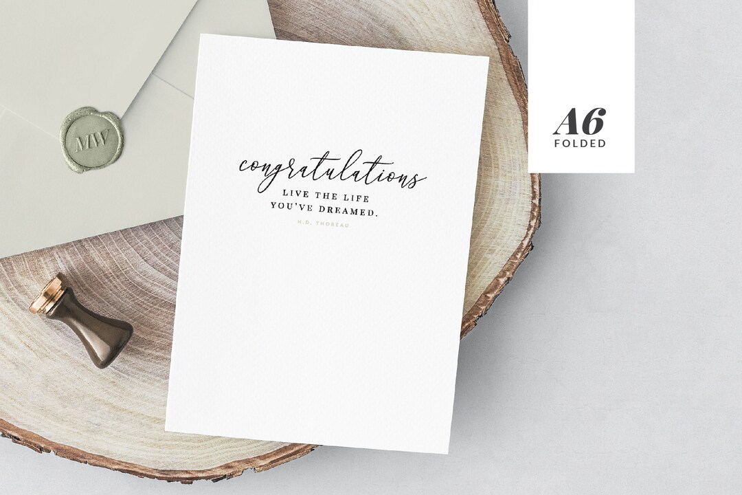 Congrats General Dream Life • Congratulations Greeting Card Printable ...