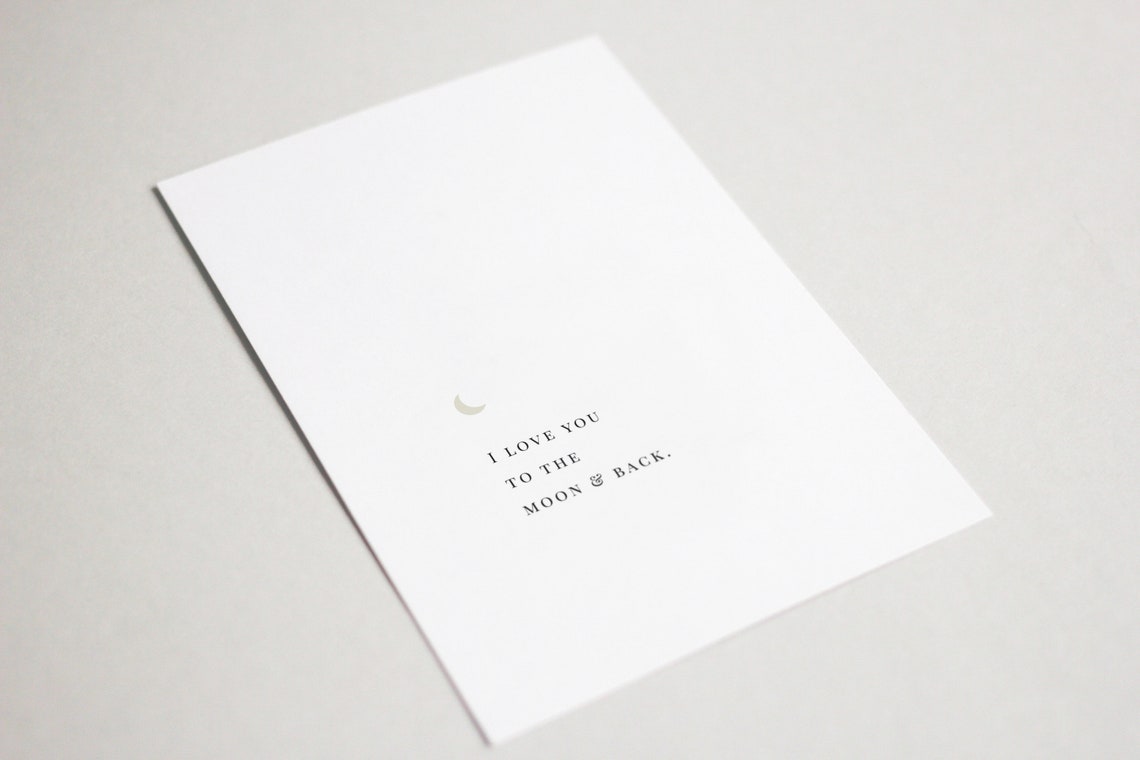 I Love You to the Moon and Back • Love Greeting Card Printable Instant ...