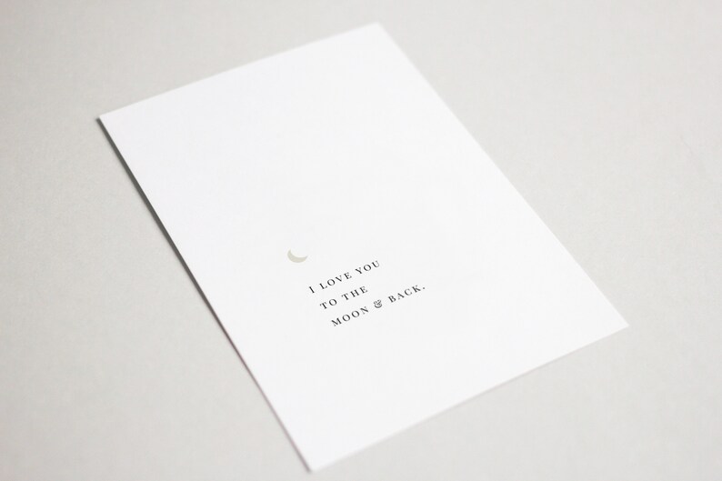 I Love You to the Moon and Back • Love Greeting Card Printable Instant ...