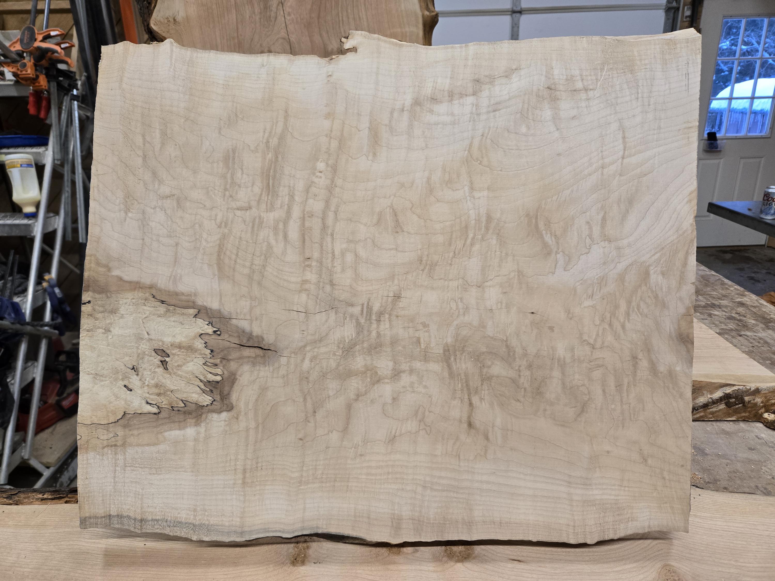 Small Live Edge Curly Maple Slab, Perfect for Charcuterie Board or ...