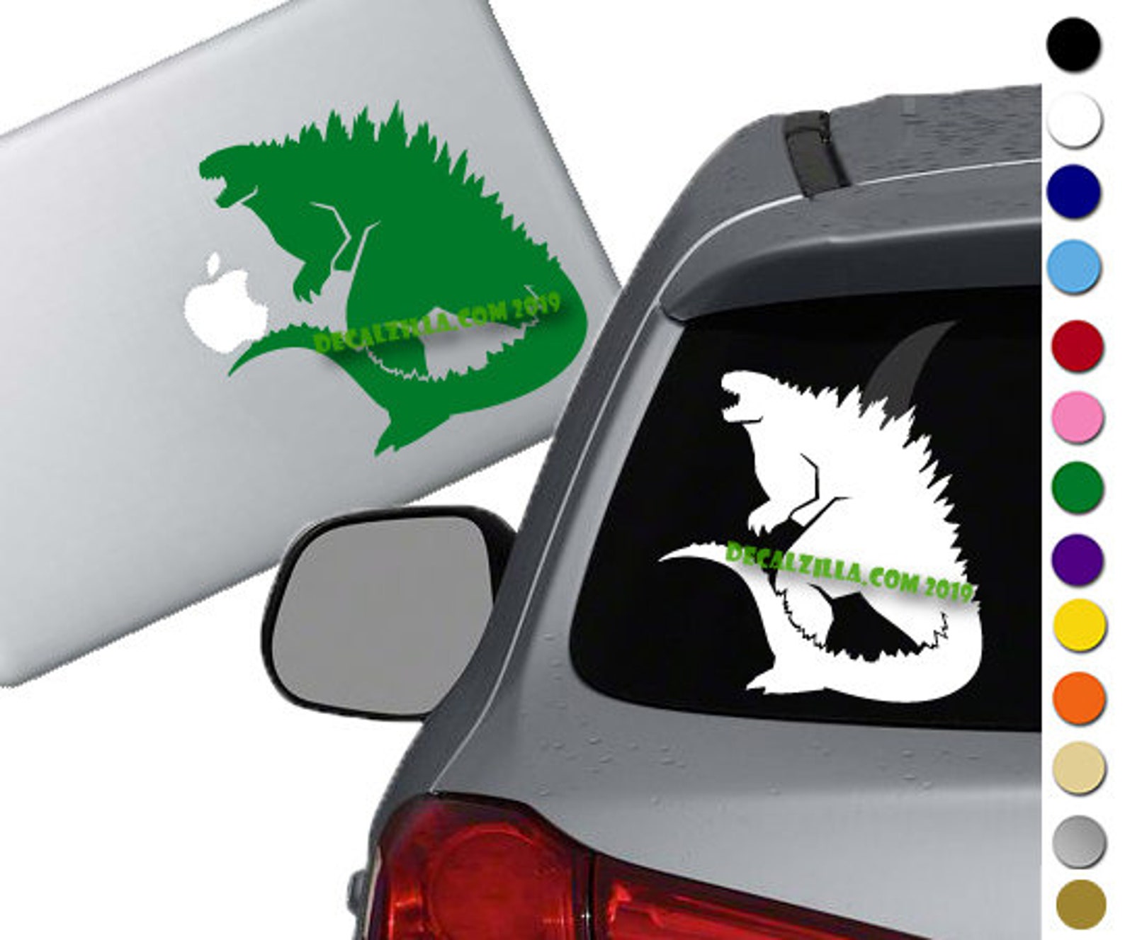 Godzilla Silhouette Decal Sticker for Cars Laptops Phones | Etsy