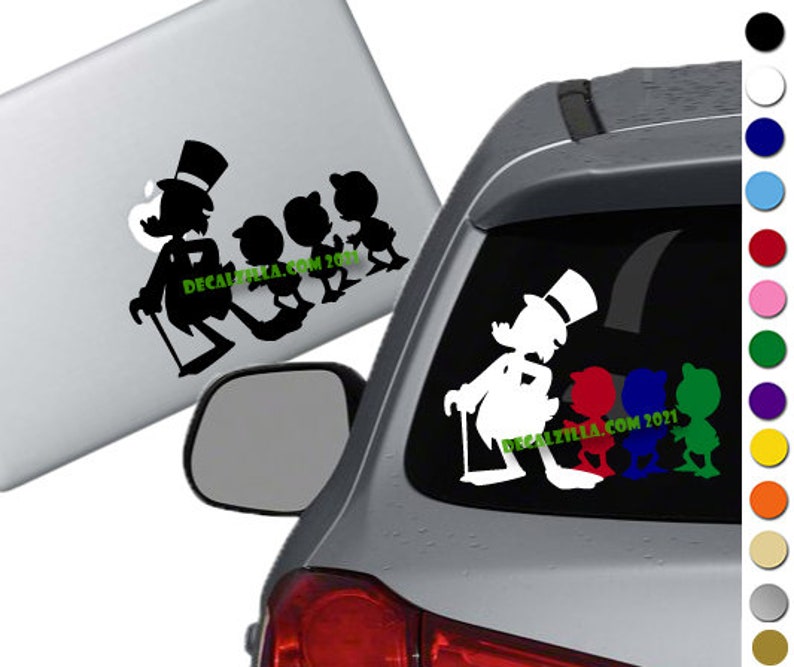 Ducktales 1987 Scrooge Huey Dewey and Louie Vinyl Decal - Etsy