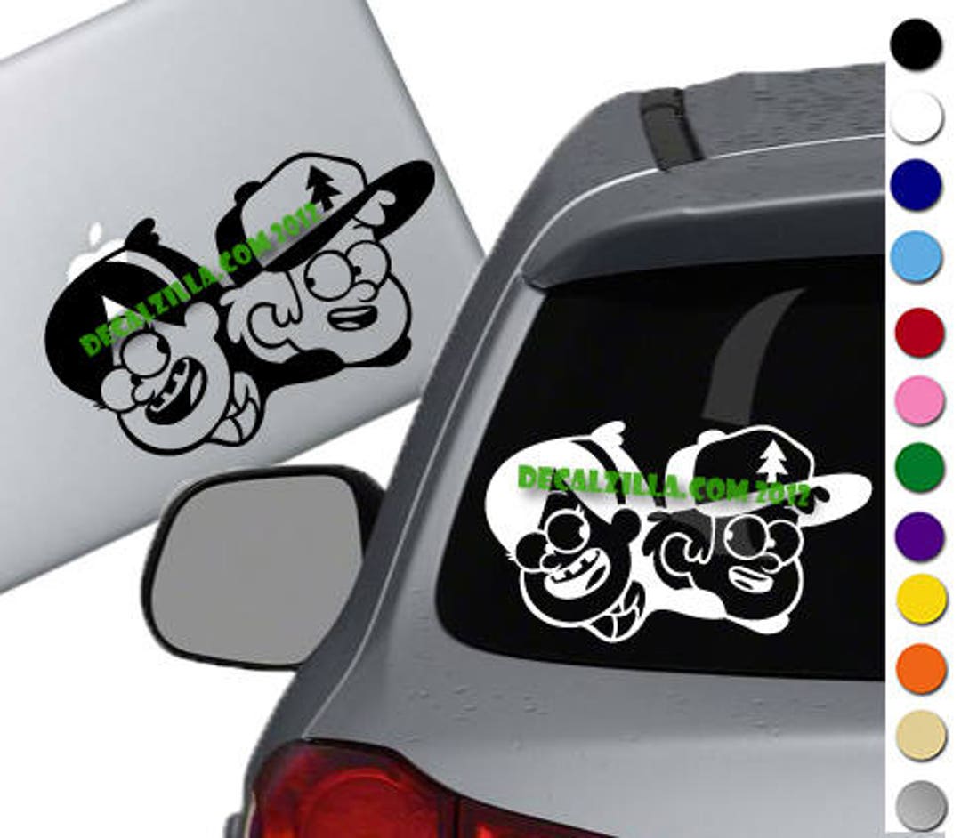 Gravity Falls Dipper and Mable Decal Sticker for Cars, Laptops, 3DS ...