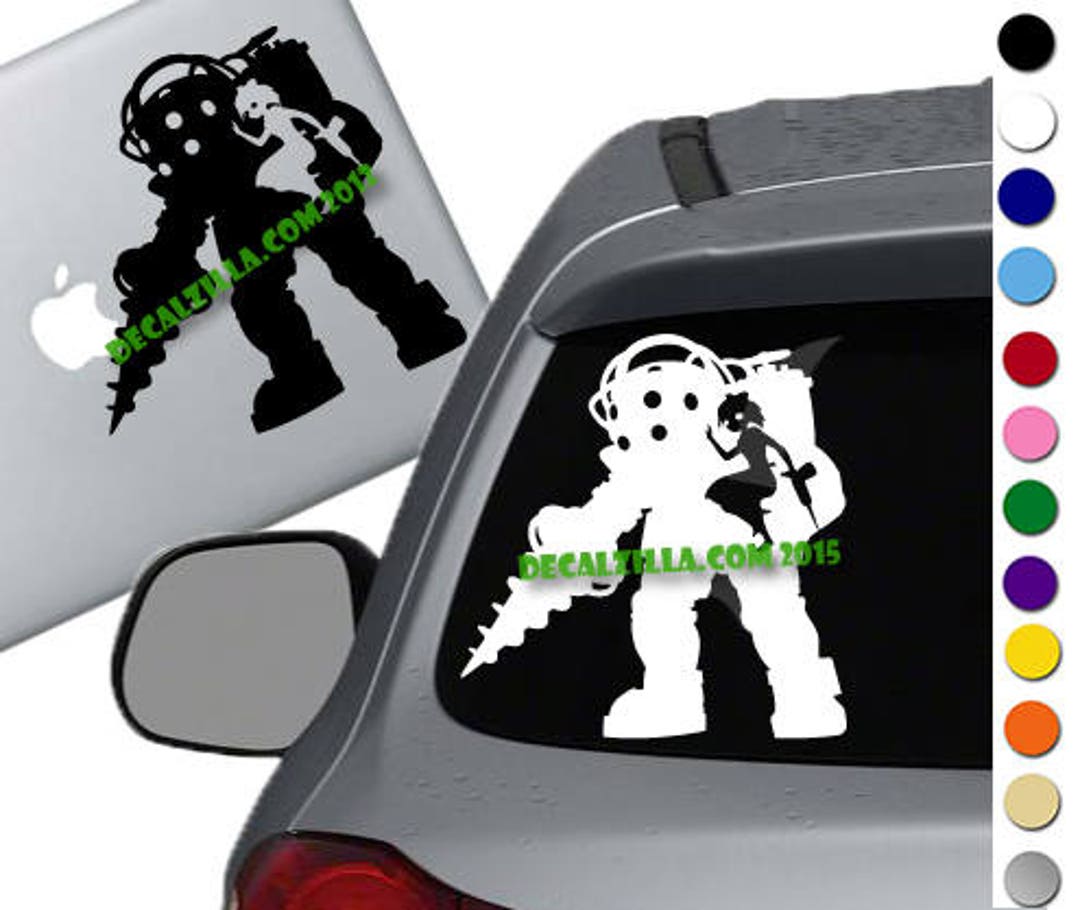 Bioshock - Big Daddy and Little Sister Decal Sticker - for Cars ...