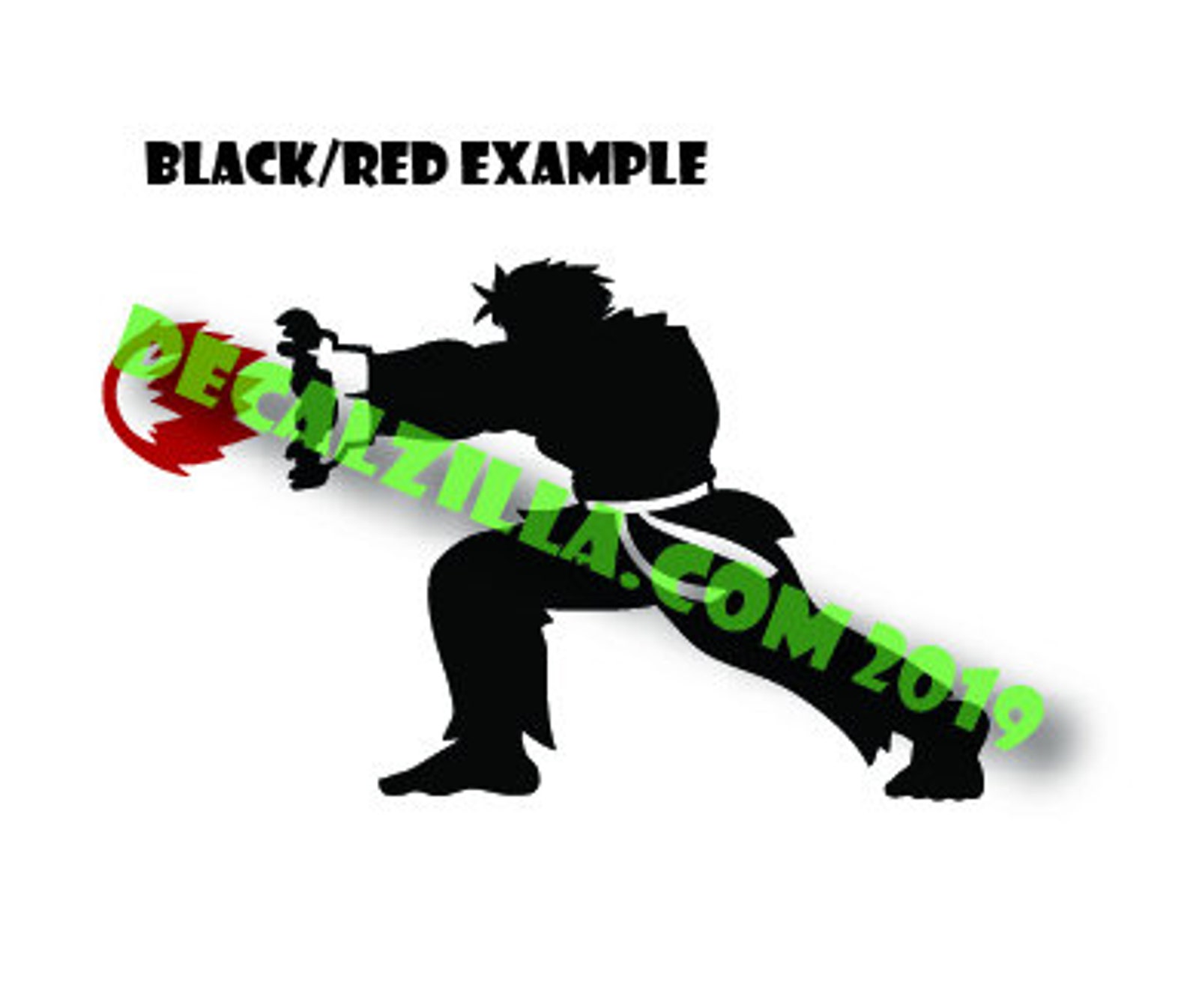 Street Fighter- Ken Hadouken- Vinyl Decal Sticker - for Cars, Laptops ...