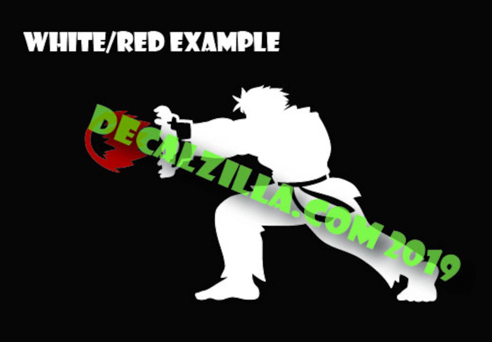 Street Fighter- Ken Hadouken- Vinyl Decal Sticker - for Cars, Laptops ...