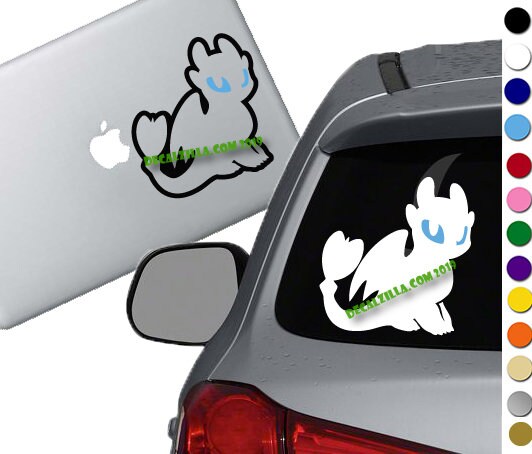 How to Train Your Dragon 2 Colored Light Fury Decal Sticker - Etsy