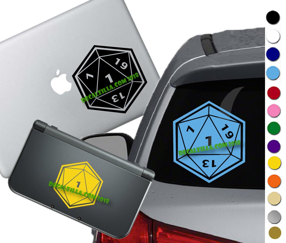 20 Dice- 1 Roll- Vinyl Decal Sticker -for Cars, Laptops, 3DS, Phones ...